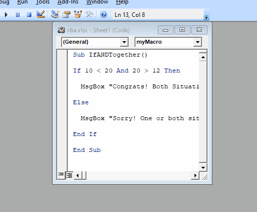 VBA IF AND Delft 